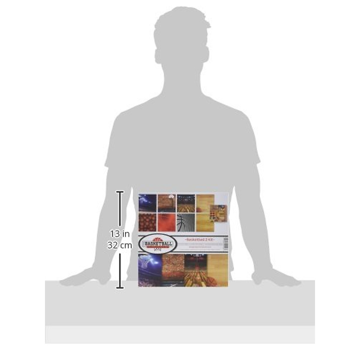 Reminisce Basketball Collection 2 Scrapbook Kit, Vin Tall, 27.6"X35.4"