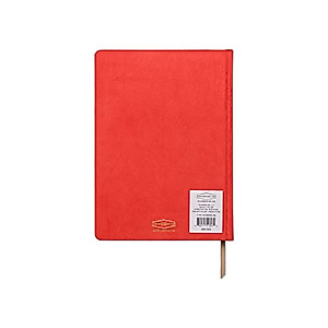 DesignWorks Ink Good Things Are Coming Orange 7.5" x 10.25" Jumbo Journal Notebook with Vegan Suede, Gold Arches Accents, Lined Pages, Ribbon Marker for Work, Writing, Journaling