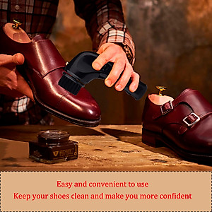 Electric Shoe Brush, Portable Shoe Shine Kit, Shoe Buffer Kit Leather Care Clean Boot Polisher, Premium Electric Shoe Polisher for Boots, Shoes, Bag, Sofa, Leather Care