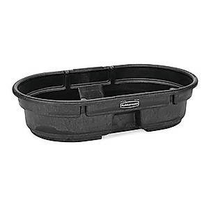 Rubbermaid Commercial Products Stock Tank, 50-Gallons, Structural Foam, Heavy Duty Container, for Livestock/Animal/Cattle Feed & Water, Outdoor Homemade Pool/Hot Tub/Bathtub, & Pet Cleaning/Dog Wash
