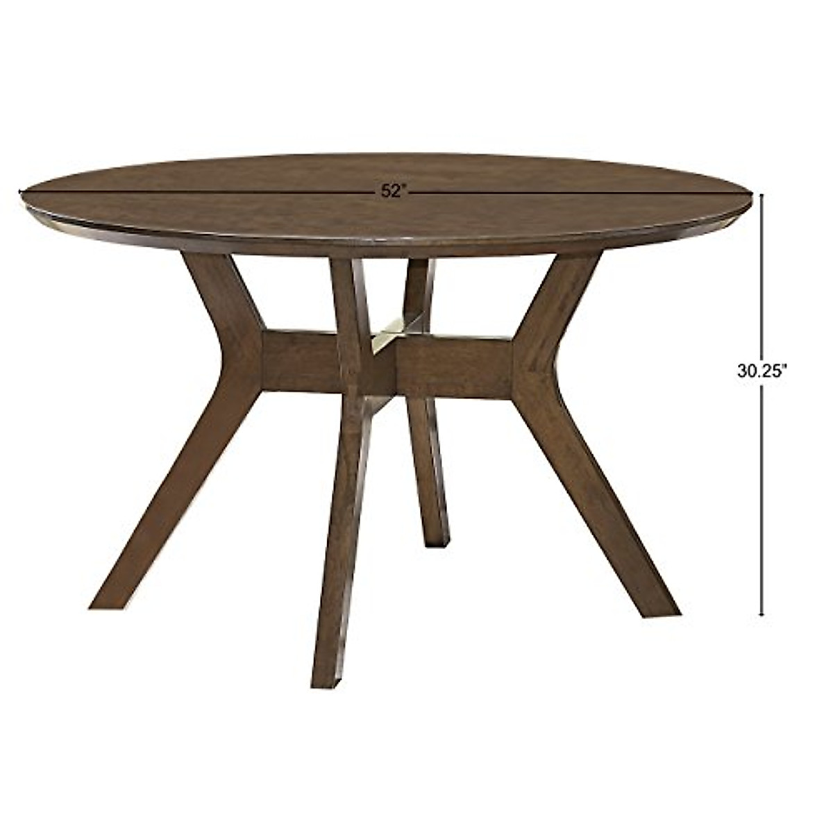 Homelegance Edam 52" Round Dining Table, Oak
