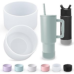 AIERSA 2Pcs Silicone Boot for Simple Modern Trek 40 oz Tumbler with Handle, Protective Water Bottle Bottom Sleeve Cover, Tumbler Accessories, Clear