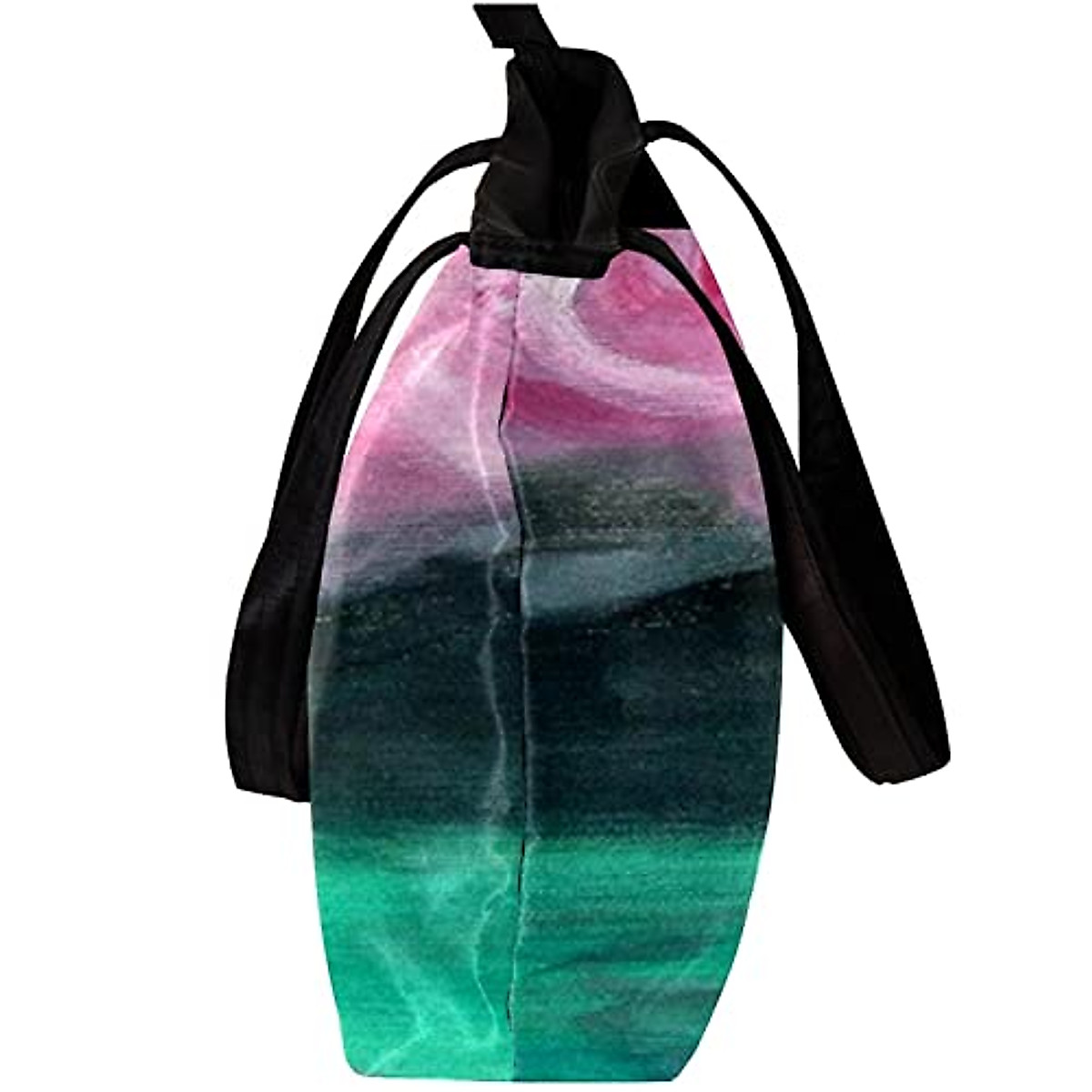 Women's Large Size Canvas Shoulder Bag Hobo Crossbody Handbag Casual Tote, Oil Painting Pink Cloud Flamingo