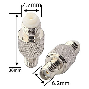 Boobrie SMA Coaxial Connector FME Female to SMA Female Coax Adapter WiFi Antenna Adapter for Antennas Wireless LAN Devices Coaxial Cable WiFi Radios External Antenna Cell Booster Pack of 2