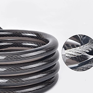 Bike Lock Heavy Duty Anti Theft, Cable Lock for Bicycle, Etronic Lock for Kids Bike Lock Easy, Combination Lock 4ft with Holder