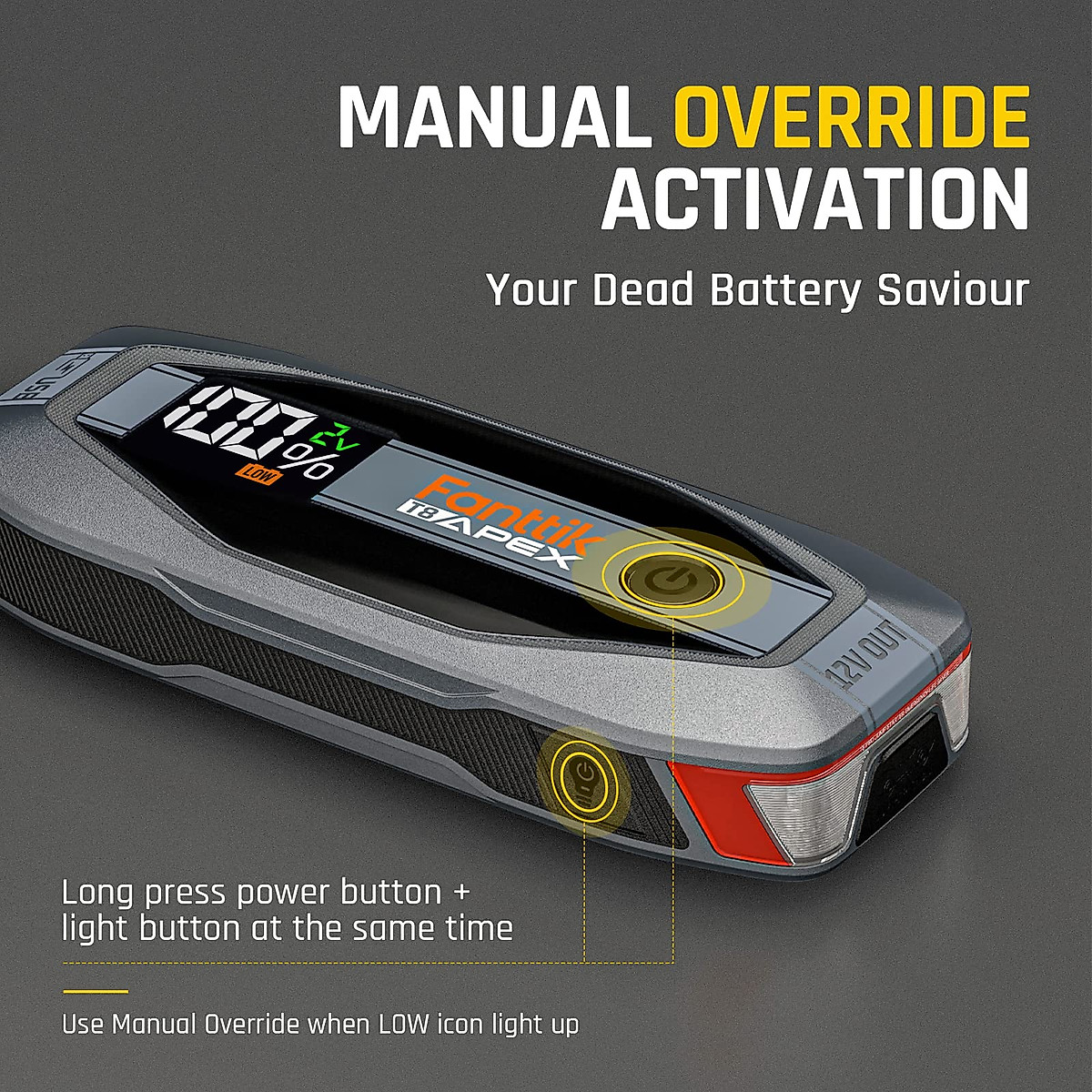 Fanttik T8 APEX Jump Starter and Cordless Screwdriver Kit L1 PRO Blue