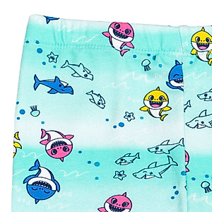 Pinkfong Baby Shark Toddler Girls Graphic T-Shirt and Leggings Outfit Set Pink/Blue 3T