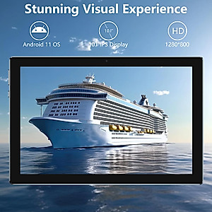 6GB RAM+128GB ROM Android Tablet, 10 Inch 2 in 1 Tablets with Keyboard Mouse Case Stylus, 2.4G/5G Wifi6 BT 5.0, 2.0Ghz Quad-core Computer Tablet, 1280*800 HD Touch Screen, 8MP Camera, 6000mAh Battery