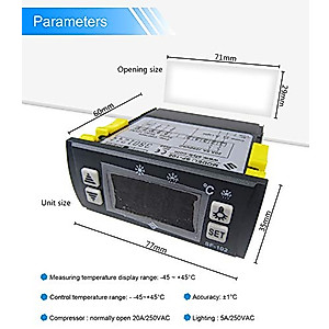 MXBAOHENG Electronic Temperature Controller SF-102 Digital Display Freezer Thermostat 110V
