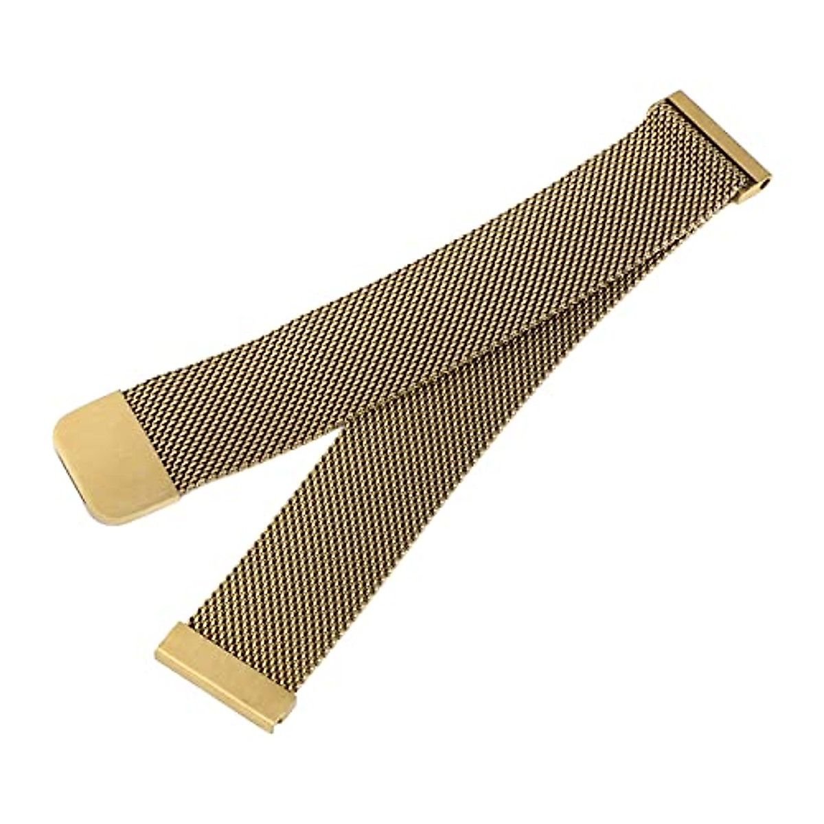 EVGATSAUTO Smart Watch Wristband, Smart Watch Strap Replacement Strong Magnet 18mm Easy to Install Fashionable (Gold)