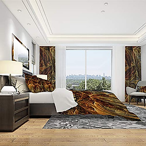 DesignQ 'Molten Gold Abstract' Modern & Contemporary Duvet Cover Set