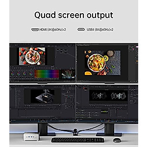 MINISFORUM NPB7 Mini PC 13th Gen Core i7-13700H(14C/20T) Mini Computer 32GB RAM+1TB SSD, Expandable HDD, HDMI×2+USB4×2 8K@60Hz Outputs, Intel Iris Xe Graphics Eligible Desktop Computer