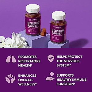 HAVASU NUTRITION Sambucus Elderberry Gummies for Adults | Month Supply Berry-Flavored Gummies