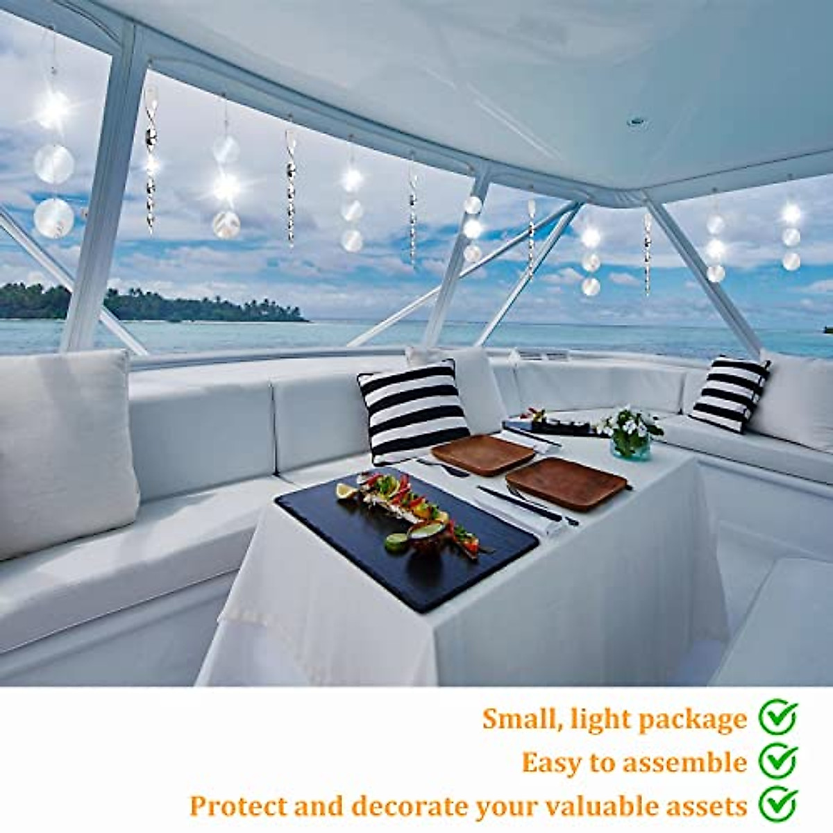 Upgraded Bird Scare Devices, 3.9 Inch Large 18PCS Reflective Discs Set + 6PCS Bird Scare Rods, Double-Sided Bird Reflectors Keep All Birds Away Woodpeckers Pigeons from Your House Garden Boat