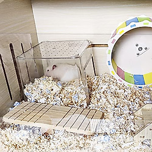 Guinea Pig Hideout House, Hamster Hideaway, Cage Habitats Decor and Toy for Guinea Pig, Rat, Pet Chinchilla,and Other Small Animal to Play, Hide,Sleep and Eat, Transparent