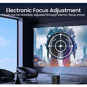 [Bluetooth & WIFI Projector] Pro Version Premium Projector HDR 5G AAXA L500 1080p Wireless Mirroring iPhone Android Streaming App Store, 10W Speakers, Mini Projector