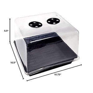 Bootstrap Farmer 1010 Humidity Dome 5.5" Tall - 10-Pack - Propagation Seed Starter Lid, Seed Starting Germination Dome