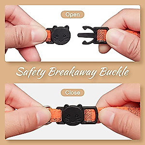 6 Pack Classic Plaid Cat Collars with Bells - Breakaway Kitten Collar and Adjustable 6-9 in,Cute Kitty Collar for Girl Boy Cats,Pet Gifts,Accessories,Supplies,Stuff