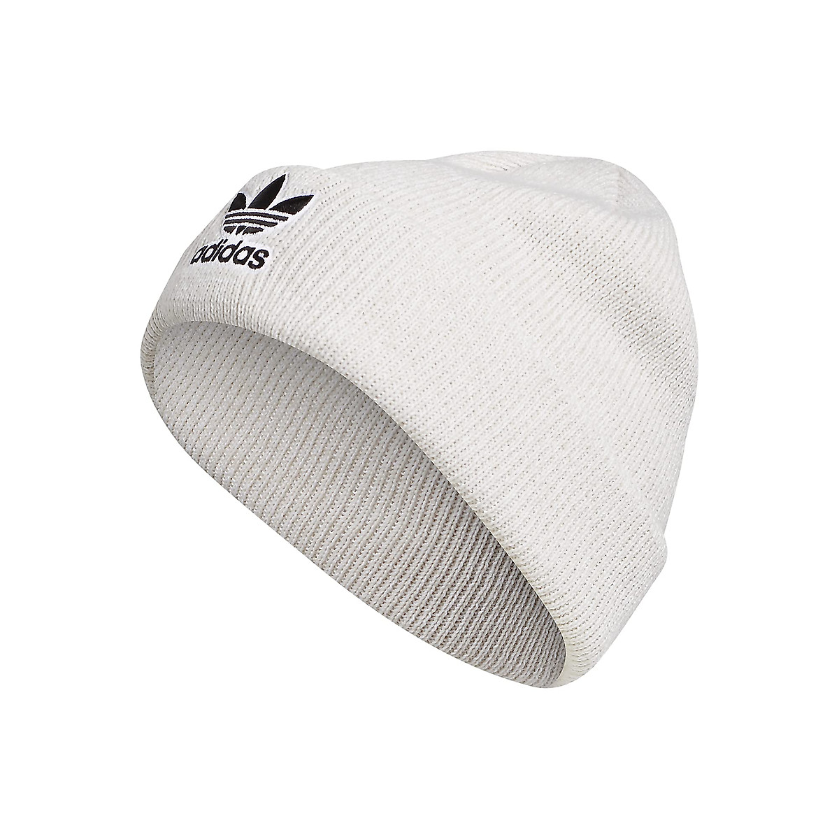adidas Originals Trefoil Beanie, White-Orbit Grey/Black, One Size