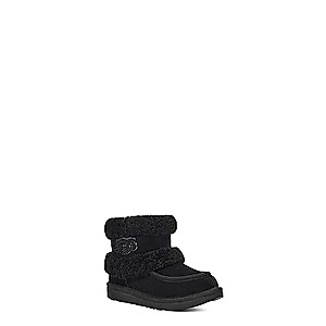 UGG Unisex-Child Ultra Mini Ugg Fluff Boot, Black, 13 Little Kid