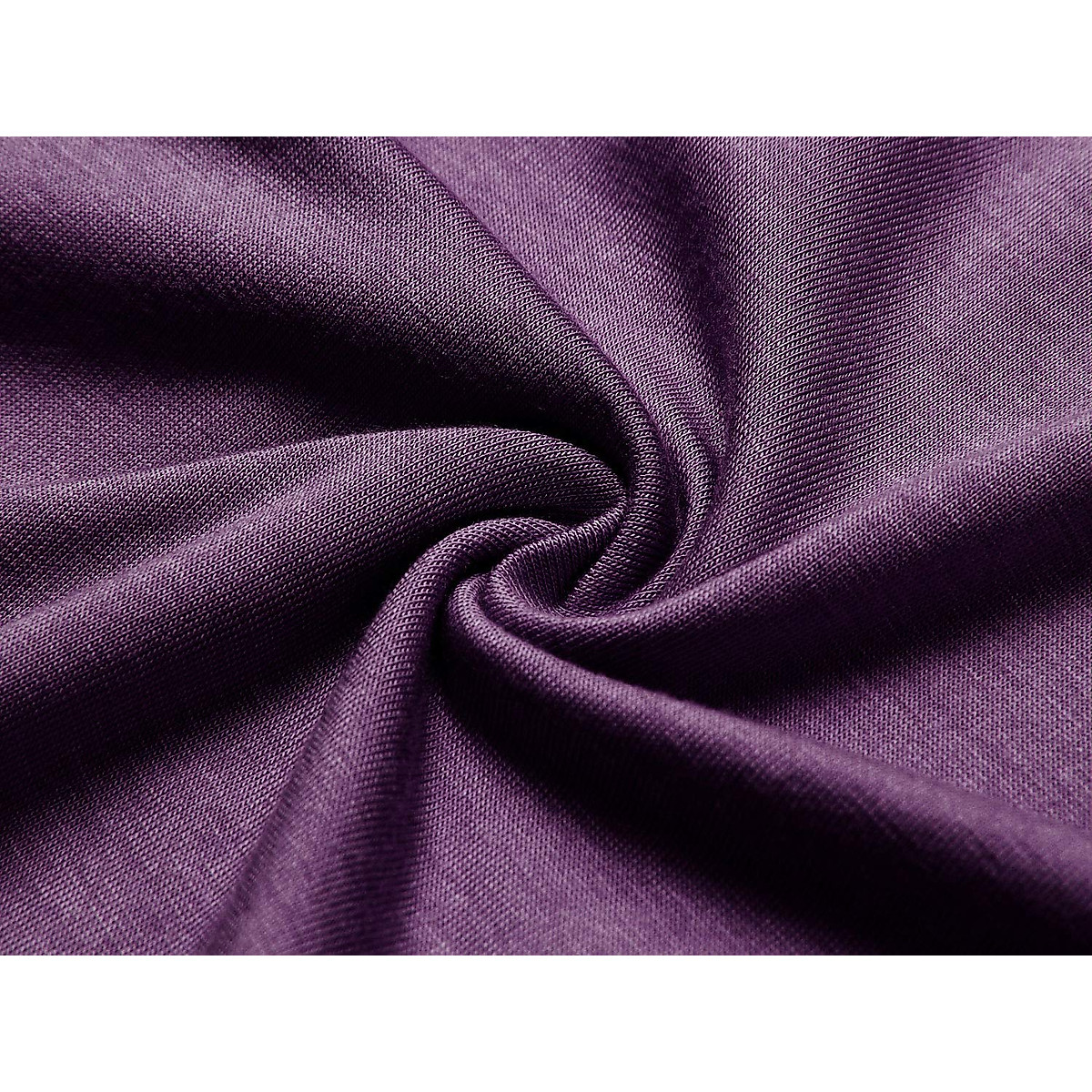 Beauhuty Women's Plus Size Tops Sexy Deep V Neck Sexy Low Cut Front Surplice Wrap Short Sleeve Fitted Tees (XXL, Short-Purple)