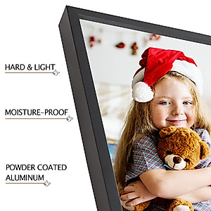 30x40 Inch Poster Frame, Plexiglass, Set of 2, Black Snap Frames, Front-loading Frame, Coating Aluminum Profile, Display Horizontally & Vertically