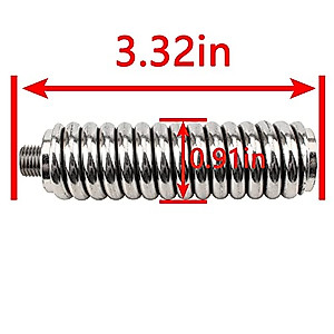 AUTOKAY Pack of 2 Heavy Duty SS-3H CB Antenna Spring Mount Fits for Mobile/Vehicle CB Radio Antenna Mount 3/8-24 Inch Threads Stainless Steel