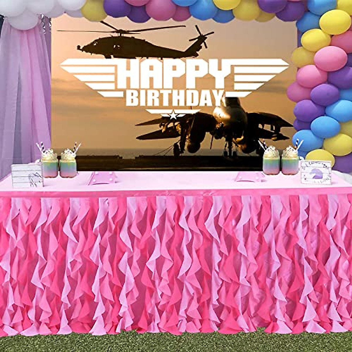 EMDSPR Military Fighter Backdrop for Birthday, 7x5ft Vinyl, Aircraft Force Retro Airplane Photography Background for Pilot Portrait Photo Booth BJZYPR52
