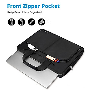 MOSISO 360 Protective Laptop Shoulder Bag Compatible with MacBook Air 15 M2 A2941 2023/Pro 16 2023-2019 A2780 A2485 A2141, 15-15.6 inch Notebook with 2 Same Front Organizer Pockets & Belt, Black