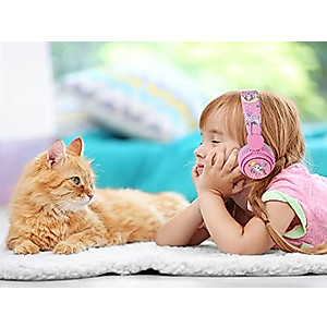 FLOKYU Unicorn Kids Headphones with Microphone, 85dB Cute Wired Headphones for Kids Girls Boys School Christmas (Pink)