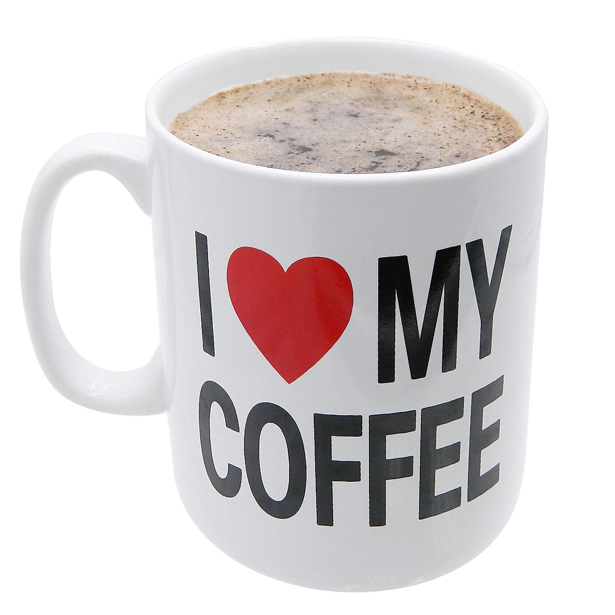 Mug BIG Coffee Mug oversize 28 ounces Mega Size Cup, Extra Large for Big drinks, Office desk decor novelty Gift Coffee Lovers XL Coffee Mug (I LOVE MY COFFEE)