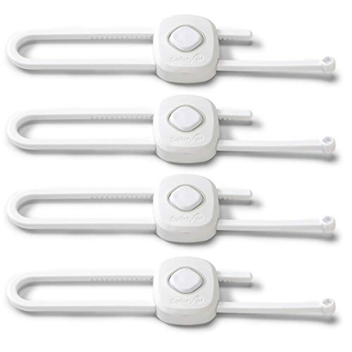 Safety 1st Outsmart Slide Lock Four Pack, White, 4 Pack