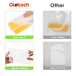 Glotoch 50 Pack, 25 OZ Single Compartment Plastic Food Storage Containers Set with Lids - Microwave, Freezer & Dishwasher Safe - Eco-Friendly, BPA-Free, Reusable & Stackable