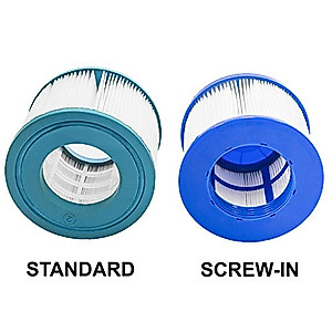 Cosyspa Hot Tub Filter | Spa Pool Standard & Screw in Replacement Cleaner Cartridges | Compatible with All Inflatable Hot Tubs [Pack of 1/6/12] (Screw in, Pack of 12)