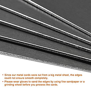 uxcell Blank Metal Card 100x60x1mm Anodized Aluminum Plate for DIY Laser Printing Engraving Black 5 Pcs