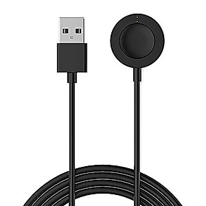 RuenTech Charger Compatible with Fossil Gen 6 / Gen 5 / Gen 4 / Sport Smartwatch Rapid Charger Magnetic (Black)