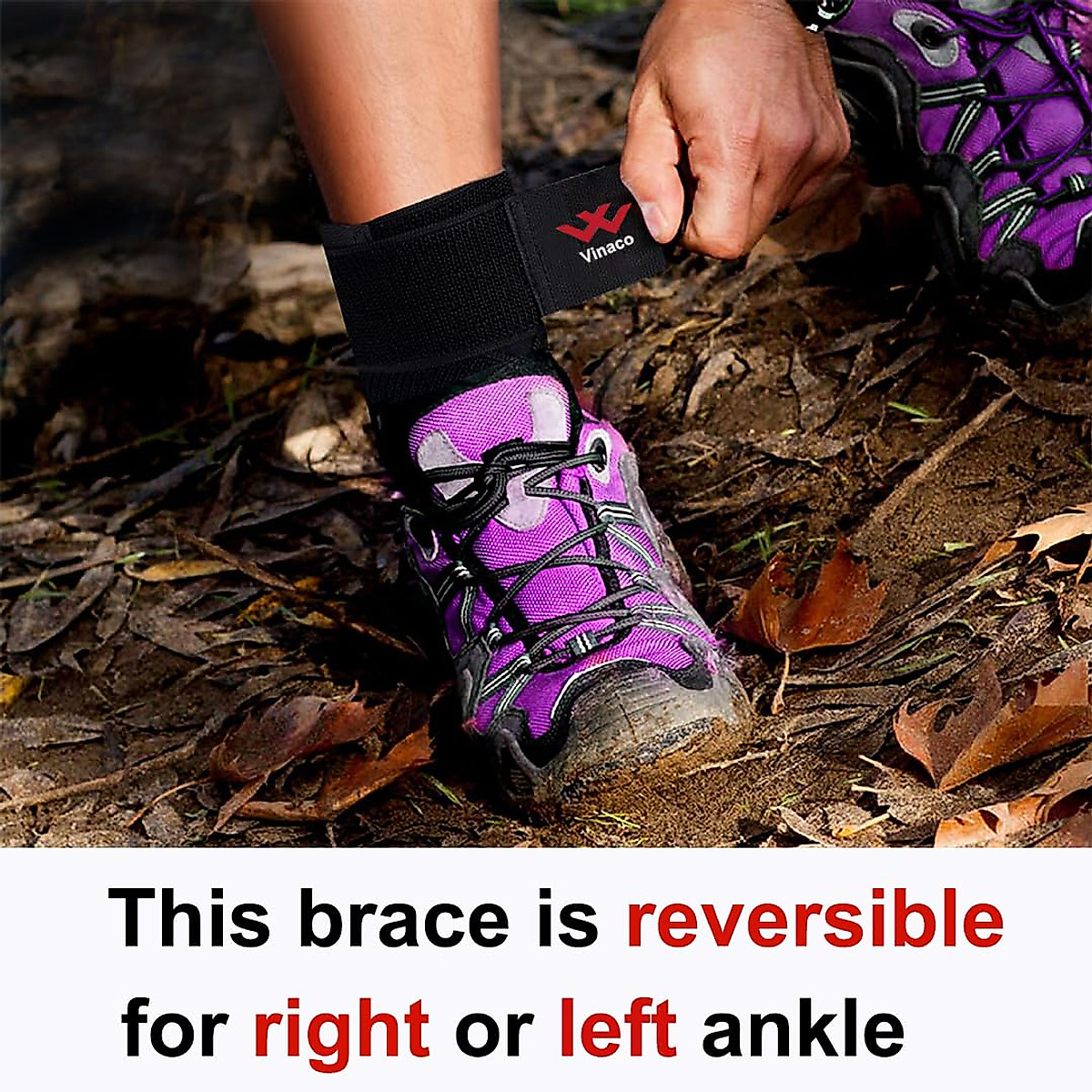 Vinaco 2 Pack Breathable & Strong Ankle Brace for Sprained Ankle, Stabilize Ligaments, Prevent Re-Injury for men & women with Adjustable Wrap, ankle support for men