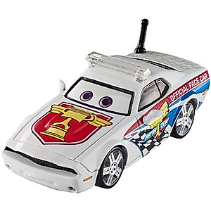 Disney Cars Toys Toys Pat Traxson Die-cast Vehicle, Miniature, Collectible Racecar Automobile Toys Based on Cars Toys Movies, For Kids Age 3 and Older, Multicolor, DXV80