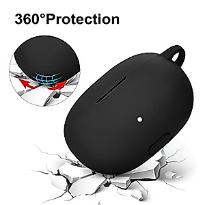 Filoto Case for Beats Studio Buds 2021, Silicone Wireless Earbuds Case Cover with Bracelet Keychain for Women Girls (Black)