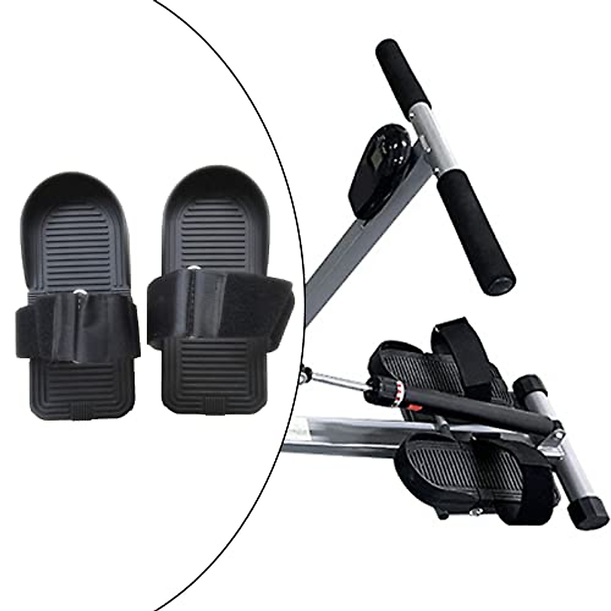 rockible Universal Rowing Machine PP Pedals Easy to Install for Fitness