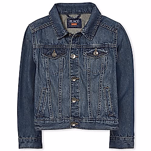 The Children's Place Boys' Denim Jacket, Streamwash, XL (14)