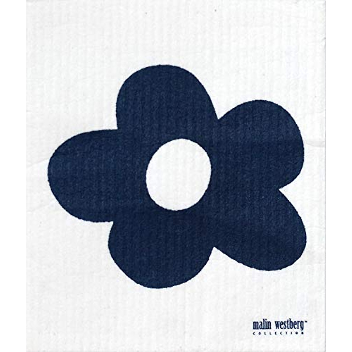 Trendy Tripper Swedish Dishcloths/Sponge Cloths: Packs of 3 Different Dark Blue Designs (3-Pk Dark Blue: Blomma/Blommor/Bubble)