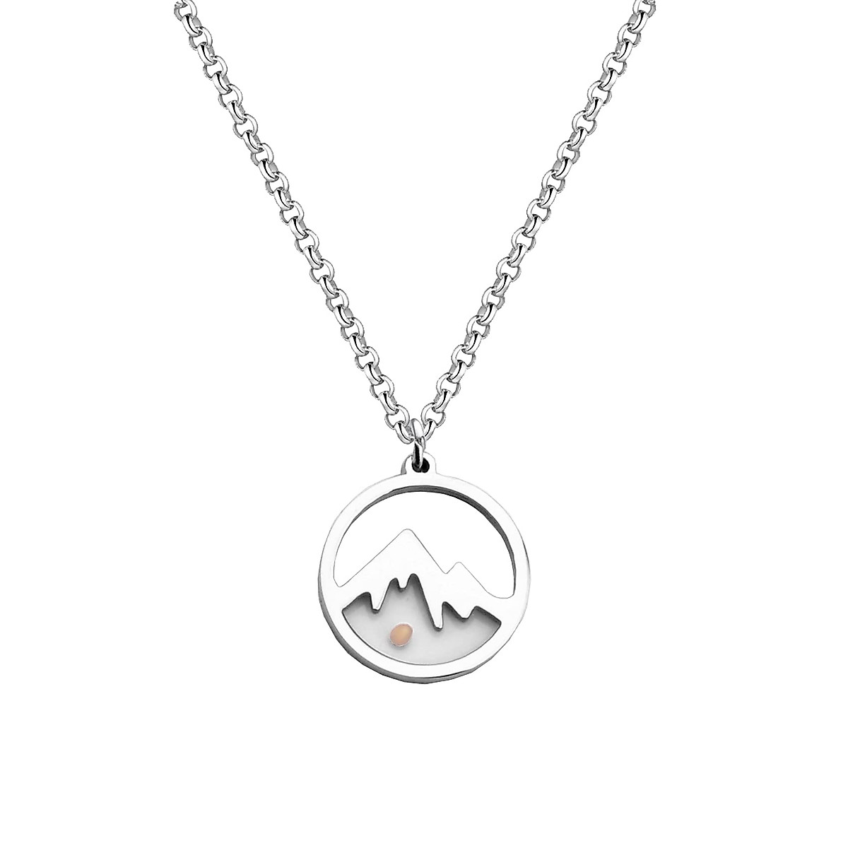 Octjewty Mountain Mustard Seed Jewelry Faith Move Mountains Necklace Bracelet Gift for Christian (Pendant Necklace)