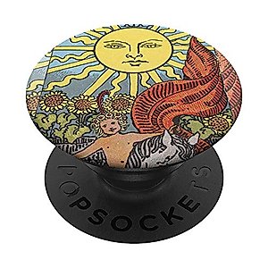 Tarot Card The Sun Vintage Design PopSockets PopGrip: Swappable Grip for Phones & Tablets