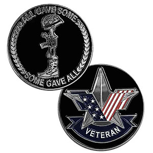 US Veterans Challenge Coin Limited Issue Licensed Military Apparel Patriotic Products Gifts for Veterans Families and Retired VetFriends.com