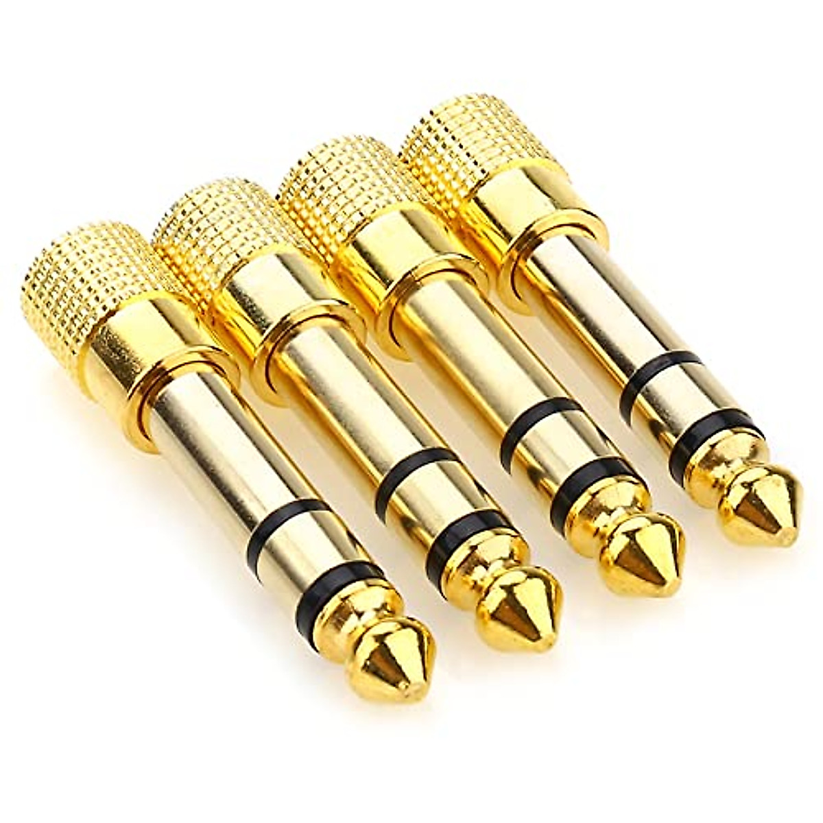 NANYI 4PCS 1/4'' to (1/8'') 3.5mm Stereo Headphone Adapters for Audio Connector, 3.5mm Female to 6.35mm Male Jack Plug Stereo Adapter for Headphone Adapte