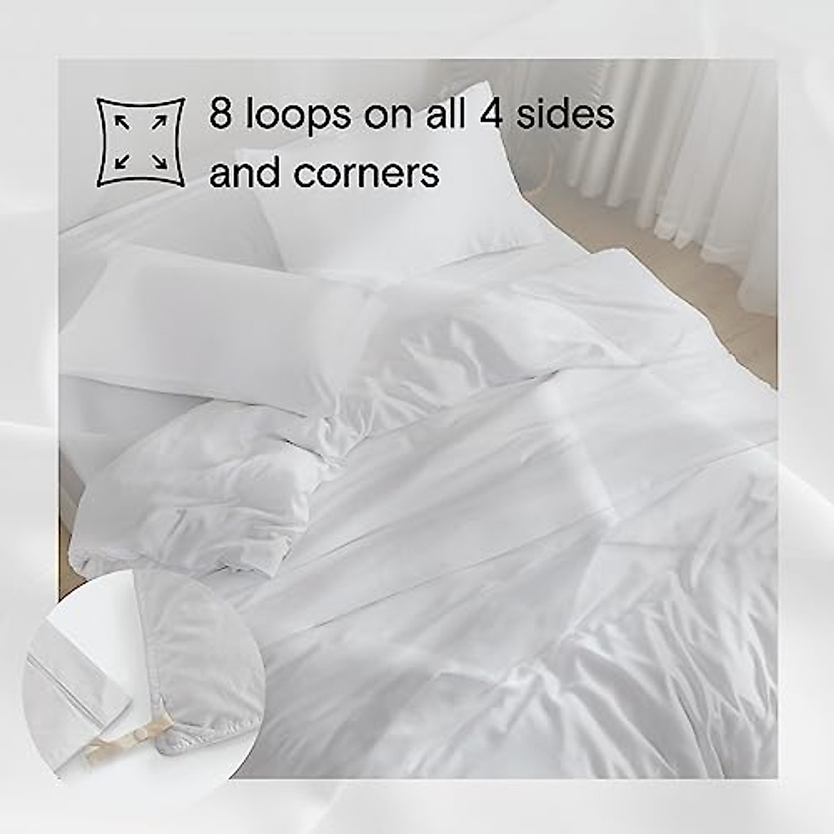 DOZ by SIJO 100% Organic Bamboo Duvet Cover Set, 1 Duvet Cover and 2 Pillowcases, Buttery Soft, Cooling for Hot Sleepers, Eco Friendly, Silky Breathable, Oeko-TEX, High GSM Durable (Snow, Full/Queen)