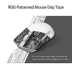 ASUS ROG Gladius III Wireless Gaming Mouse, 36000 DPI, 6 Buttons, Replaceable Switches, Paracord Cable - White