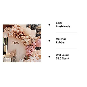 Longwu Balloon Arch Garland Kit,Blush Nude Apricot Party Balloons Decoration Set for Retro Boho Wedding Baby Shower Bridal Engagement Anniversary Graduation Birthday Decorations