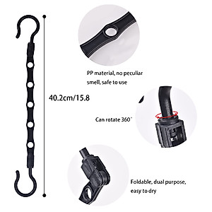 10Pack Closet Organizers and Storage Magic Hangers, Sturdy Plastic Space Saving Clothesr with Hangers Multifunctional Hangers for with Dorms, Bedroom, Apartments etc (10PC)